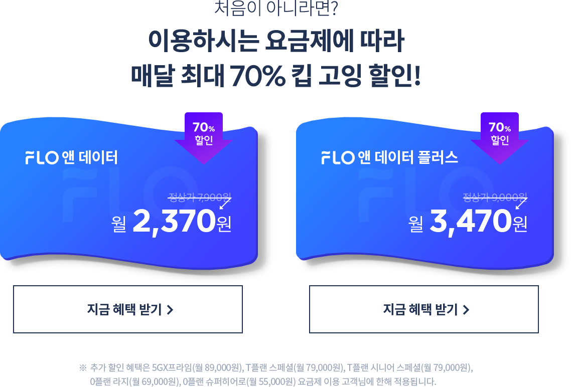 SKT × FLO 100원 프로모션 | T다이렉트샵